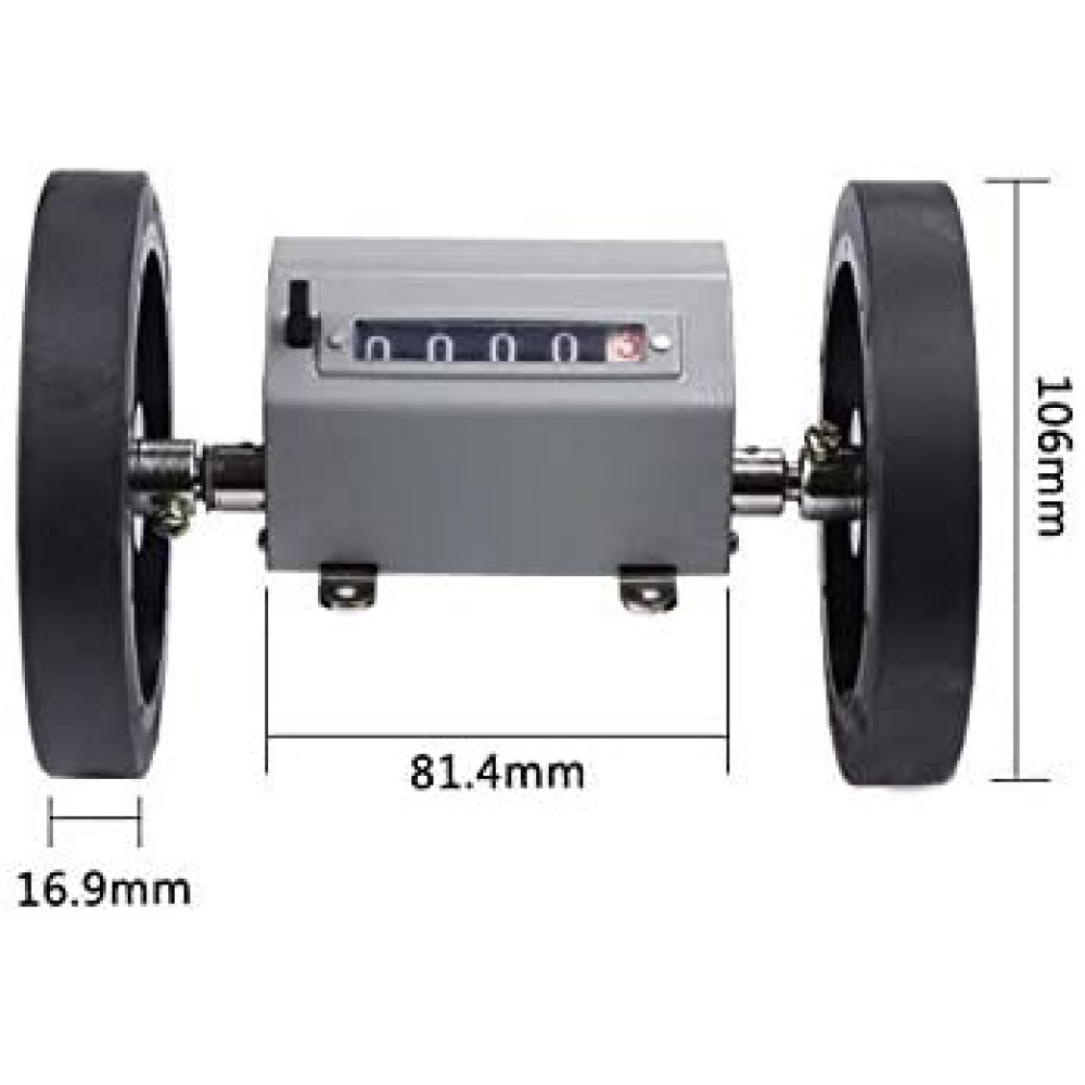 Revolution Counter, 4+1 Digits, Yard and Meter