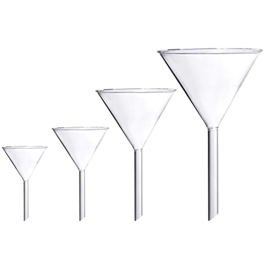 58° Angle Borosilicate Glass Filtration Funnels