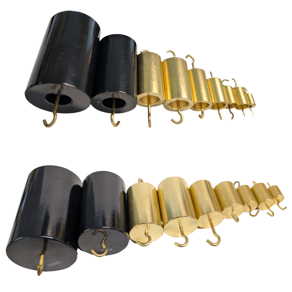 Masses With Hooks, Set Of 9